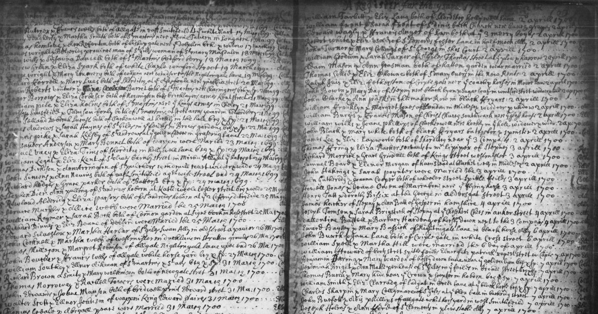 Clandestine Marriages in England, 1667-1775 | Thesocialhistoryarchive.com